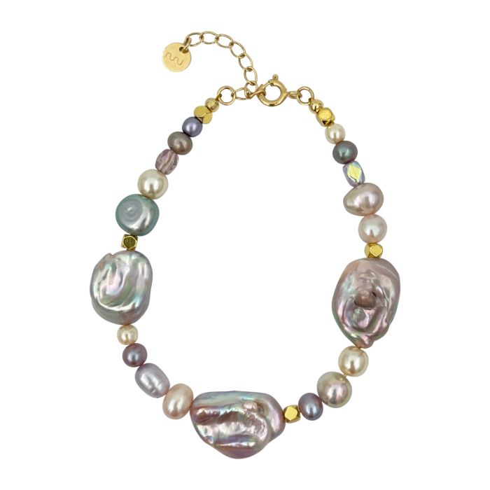 Nuni | Pam armbånd - Lavender/Gold | JUWELS.DK